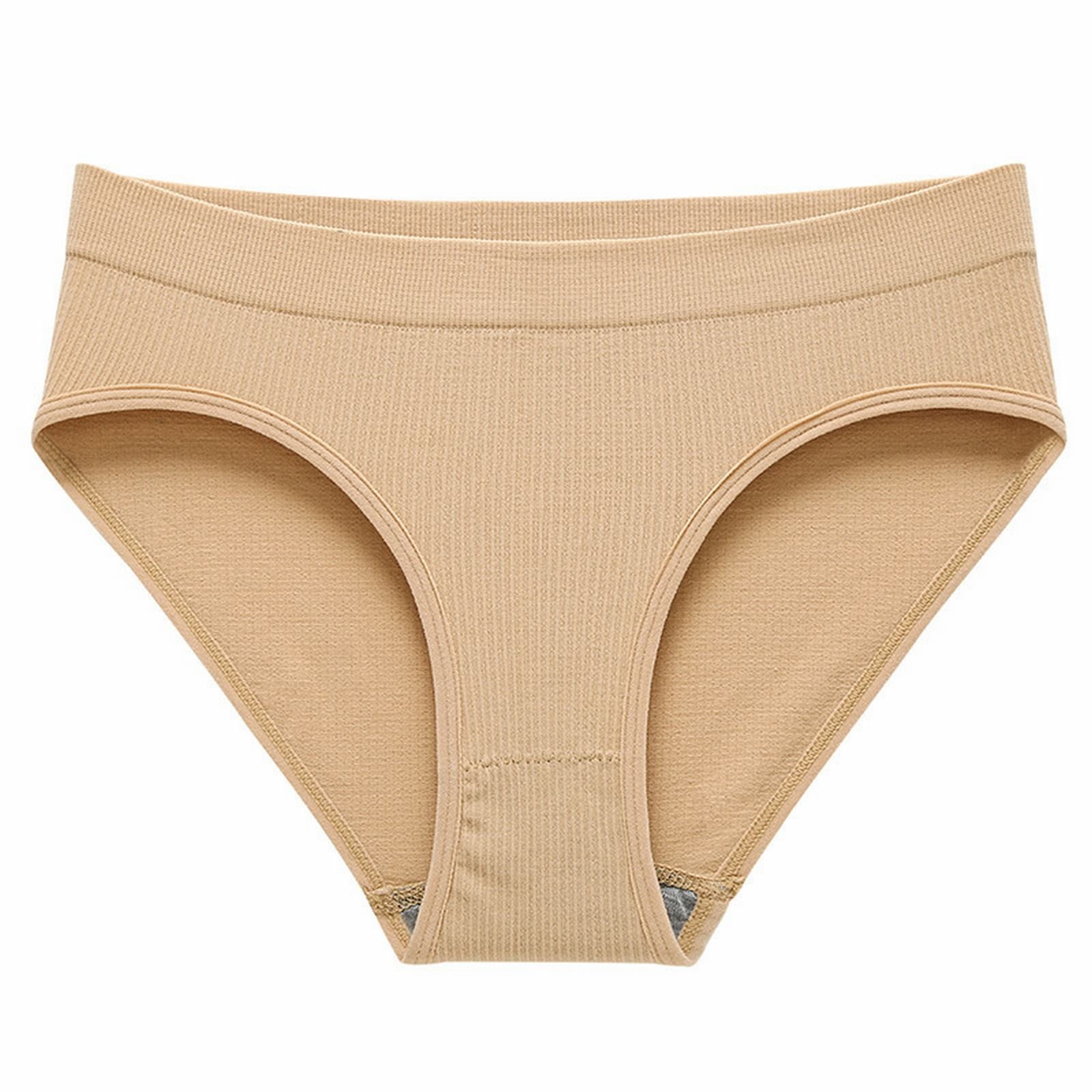 OVINYER Women's Panties Cotton Panties Briefs Trendy Ribbed Bikini Set ...