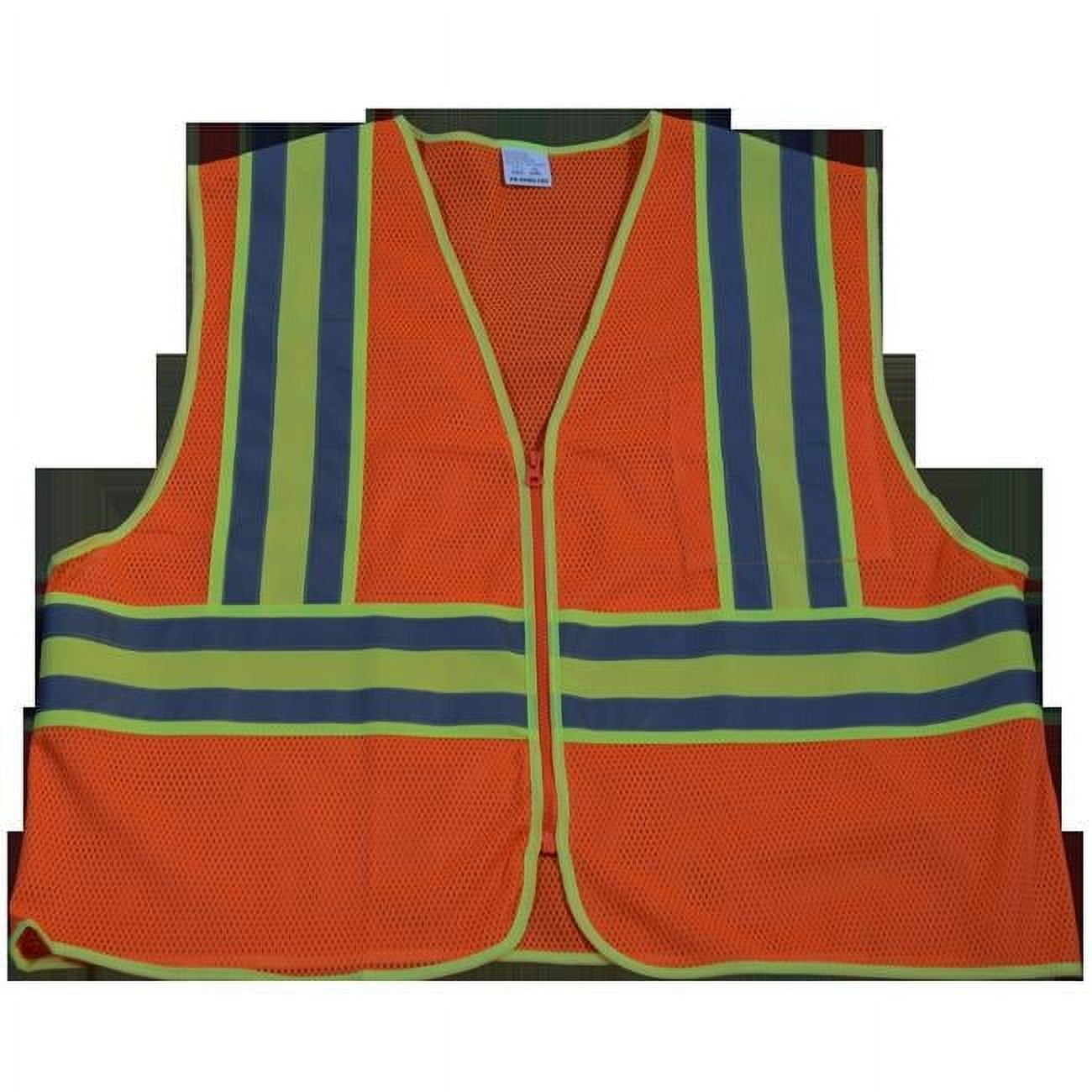 OVM2-CB2-S-M Safety Vest Ansi Class Ii Orange Mesh Contrast Binding 2 ...