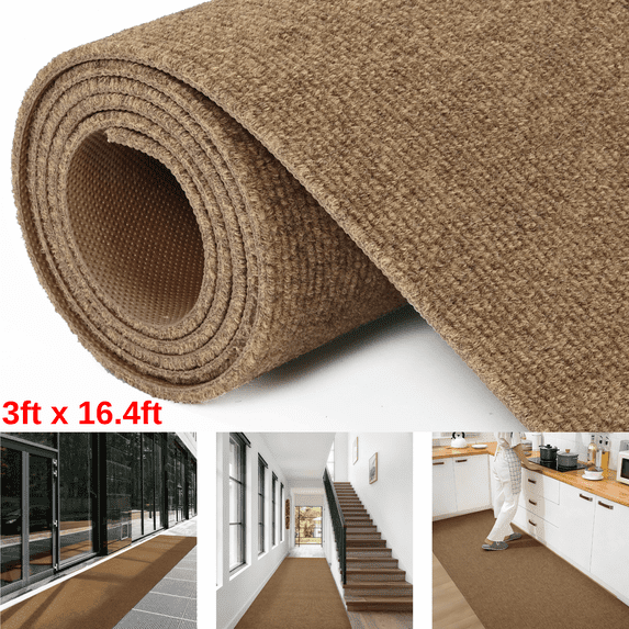 OVYEOFR Runner Rug, 3 x 16.4 FT Large Commercial Rugs with Rubber ...