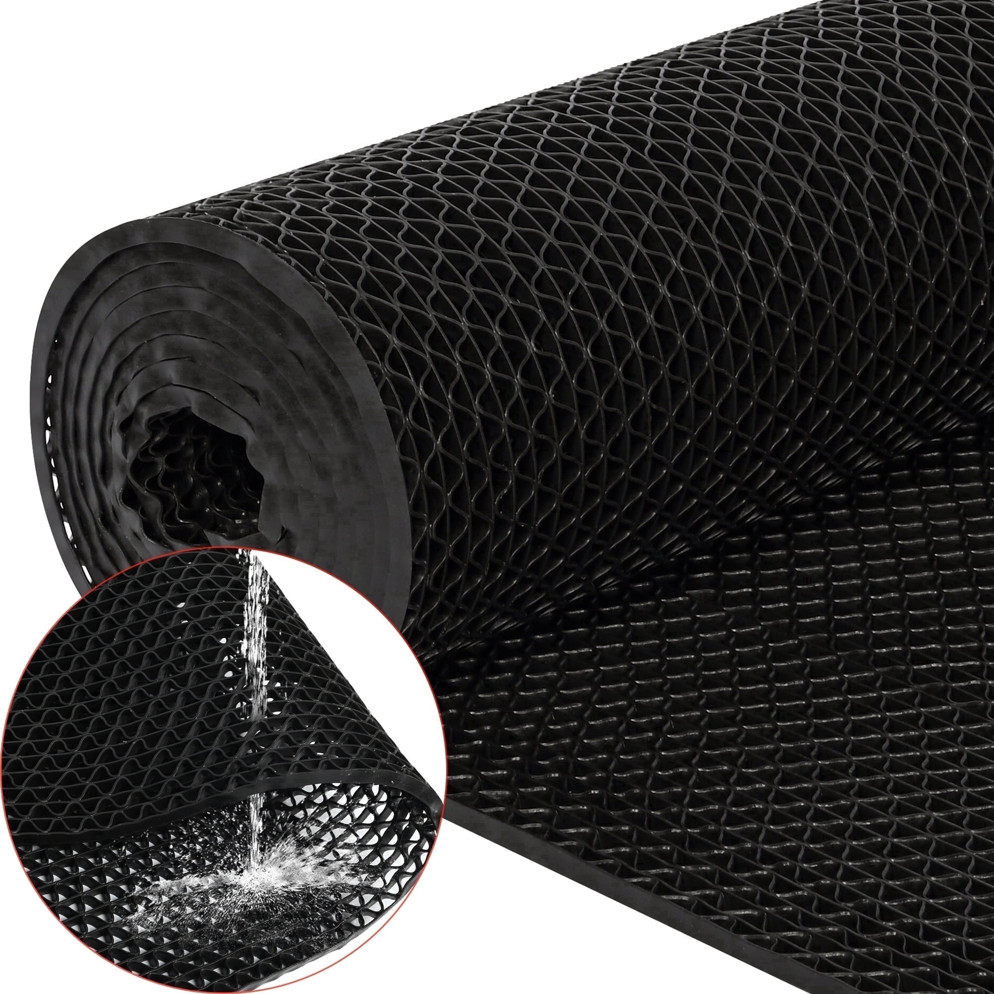 OVYEFR Non-Slip Drainage Floor Mat, 3 x 16.4ft Commercial Pool Mats for ...
