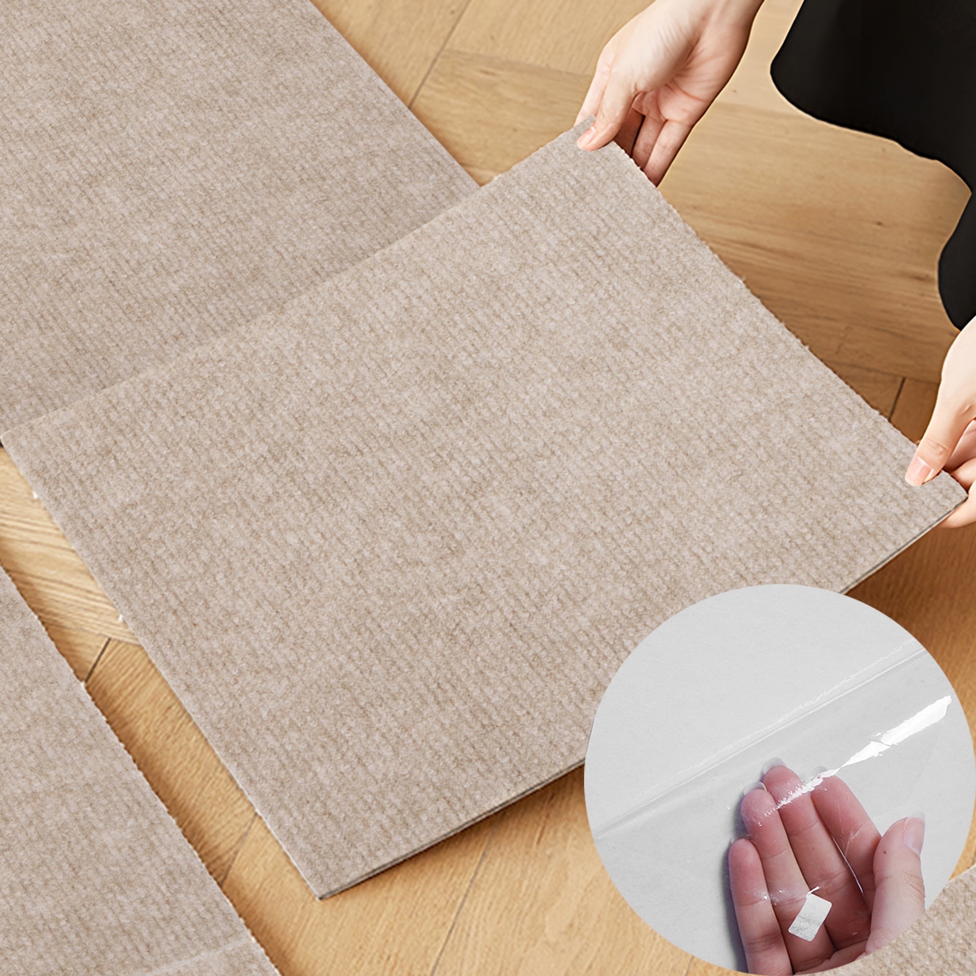 OVYEOFR 12" x 12" Carpet Tiles Peel and Stick, 12 PCS Non-Slip Self ...