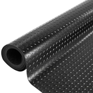 Rubber-Cal Maxx-Tuff Heavy Duty Diamond Plate Rubber Mat - Black, 1/2 ...