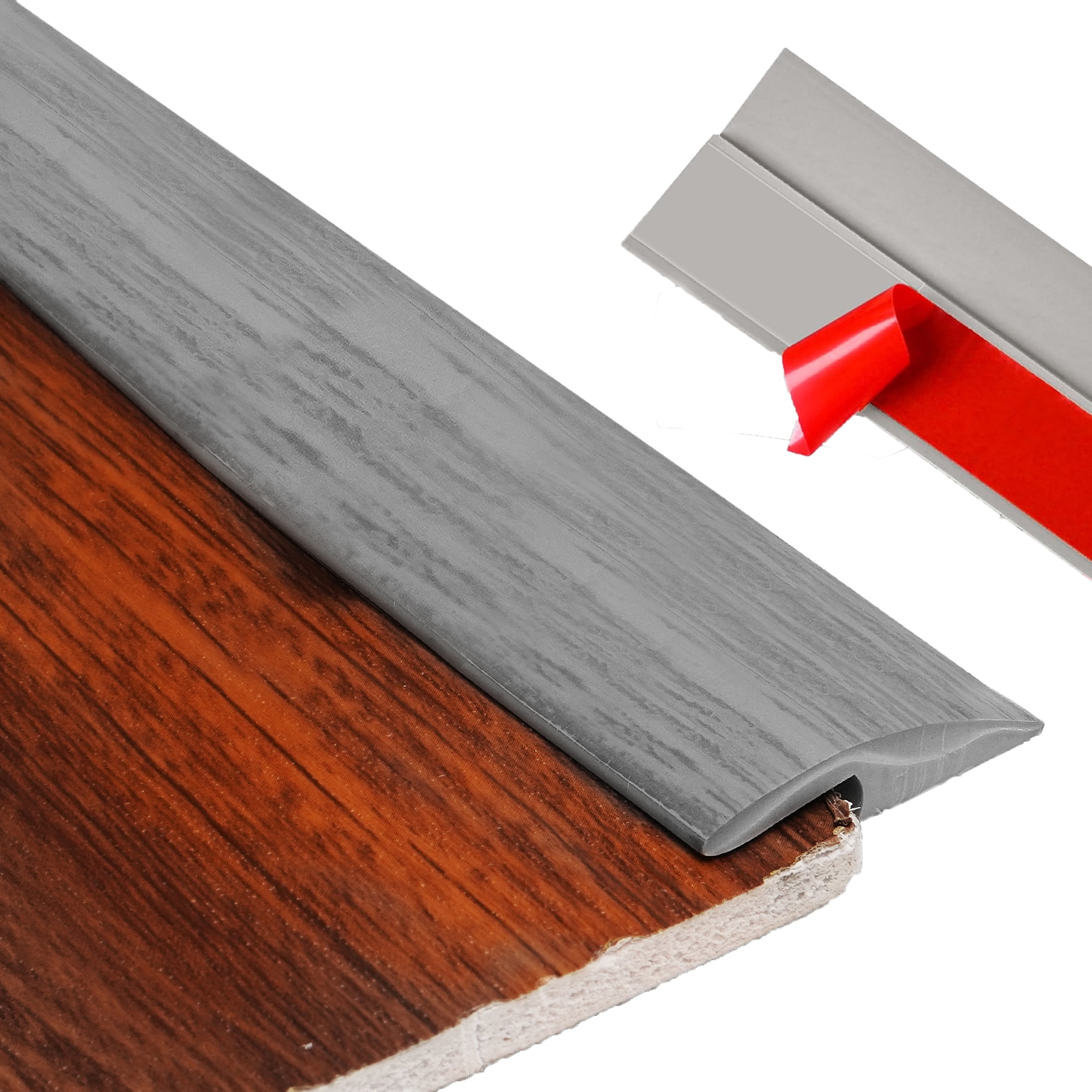 OVYEOFR Floor Transition Strip, 10 ft Self Adhesive Floor Edging Trim Strip for Doorway, Gray ...