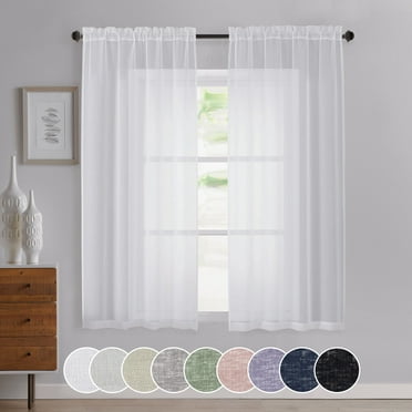 Jade Green Black Grey Geometric Square Sheer Curtains Living Room ...