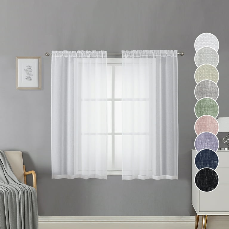 White Linen Living Room Curtains | Cabinets Matttroy