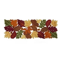 Coolmade 67x15in Autumn Leaves Table Runner, Handmade Embroidery for ...