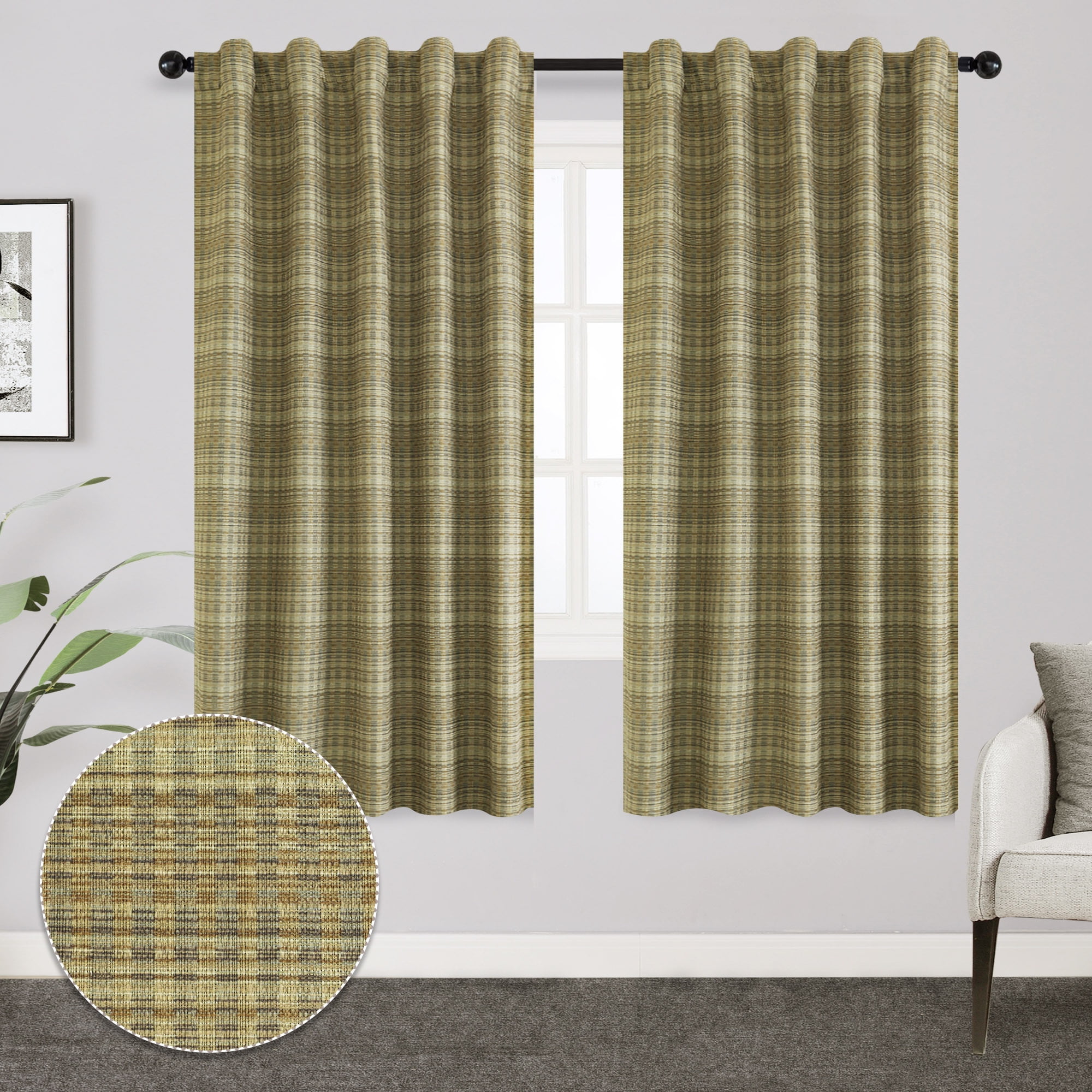 OVZME Sailin Faux Linen Total Blackout Curtains 84 Inches Length 2 Pack ... OVZME Sailin Faux Linen Total Blackout Curtains 84 Inches Length 2 Pack ...