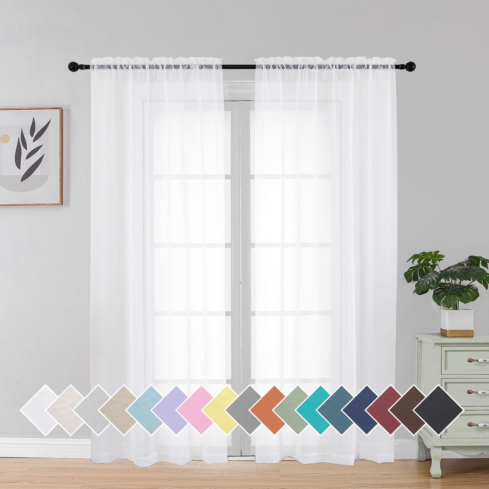 Pocket Rod Sheer Curtains
