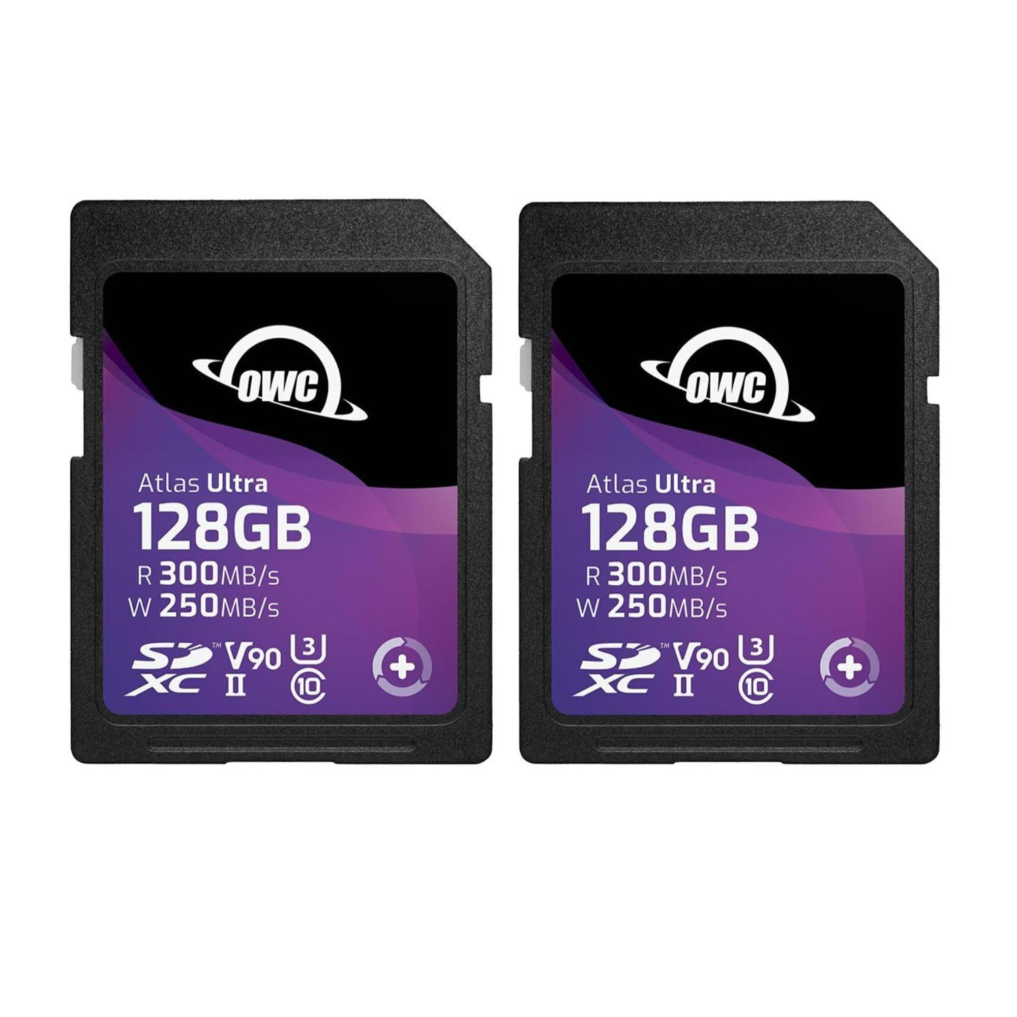 OWC 128GB Atlas Ultra SDXC V90 UHS-II Memory Card for DSLR and ...