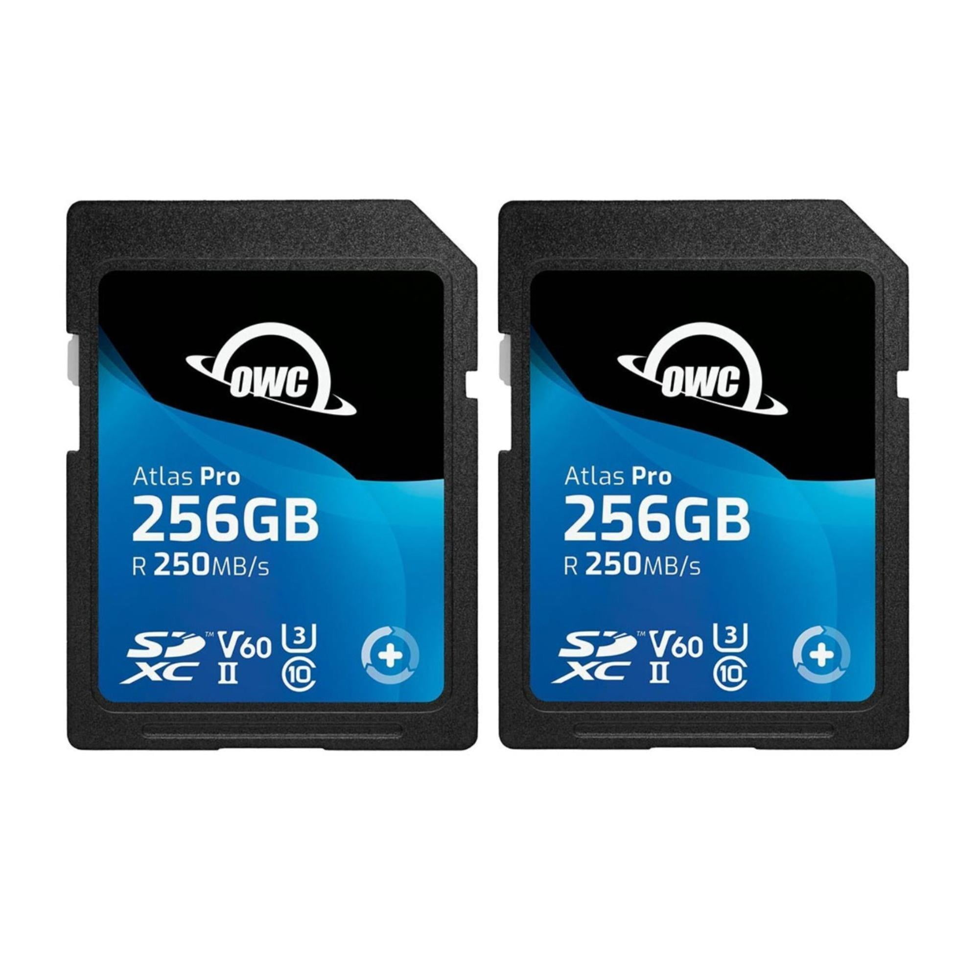 OWC 256GB Atlas Pro SDXC V60 UHS-II Memory Card for Advanced DSLR and ...