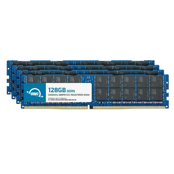 OWC 512GB (4x128GB) DDR5 5200 PC5-41600 CL42 4Rx4 288-pin 1.1V ECC Registered RDIMM Memory RAM ...