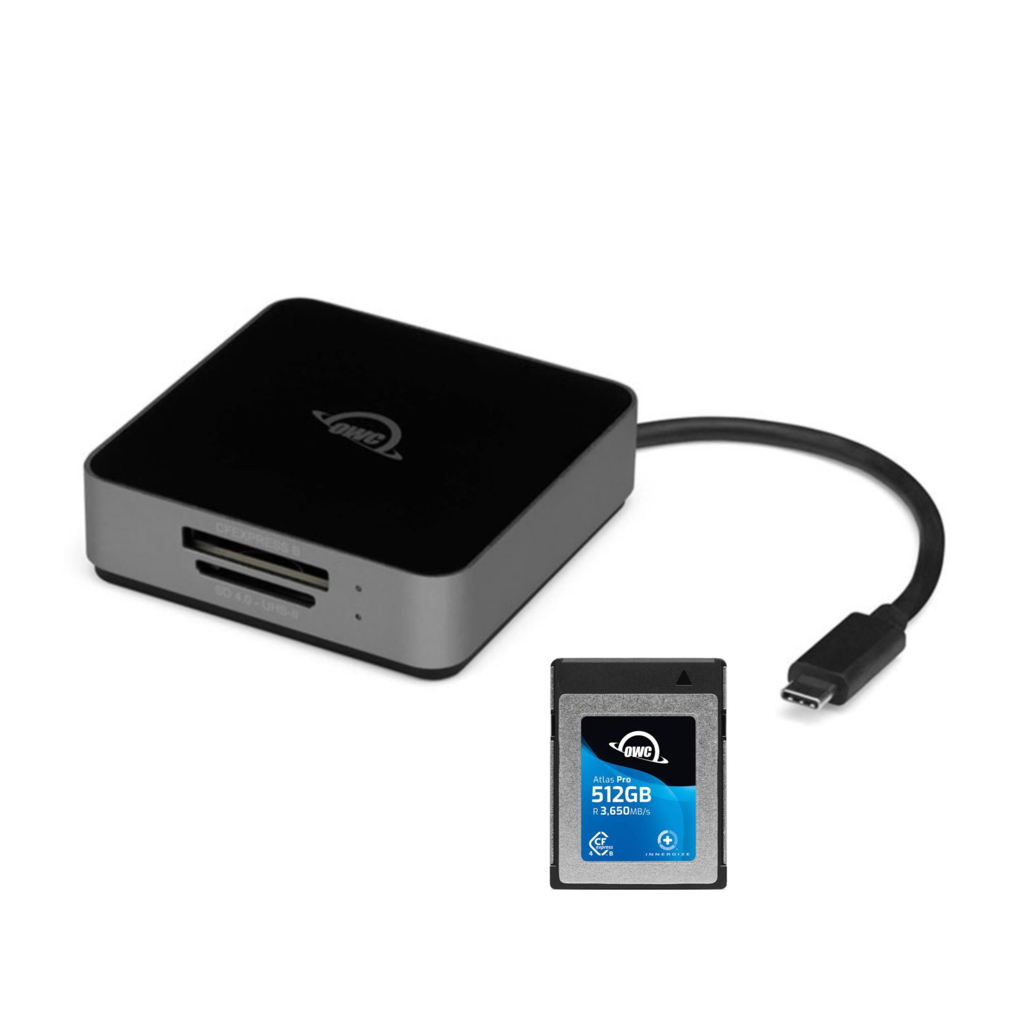 OWC 512GB Atlas Pro CFExpress 4.0 Type B Card with (USB-C) with ...