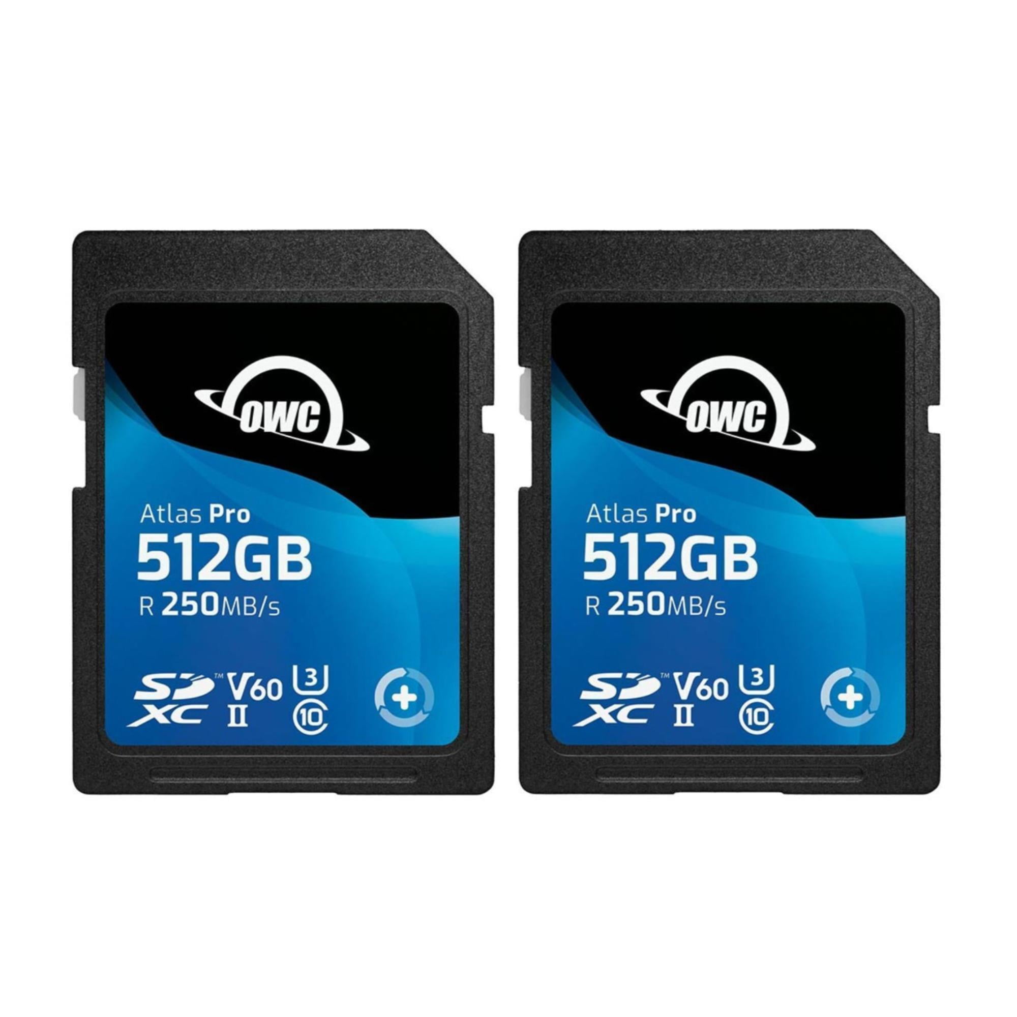 OWC 512GB Atlas Pro High-Performance SDXC UHS-II V60 Memory Card for ...