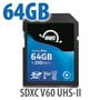 OWC Atlas Pro 64 GB Class 10/UHS-II (U3) V60 SDXC, 1 Pack, TAA ...