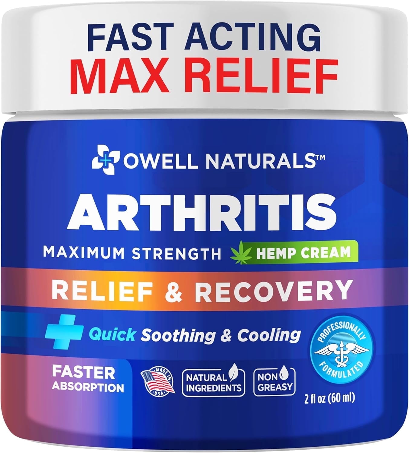 Owell Naturals Arthritis Maximum Strength Cream, 2 Oz - Walmart.com