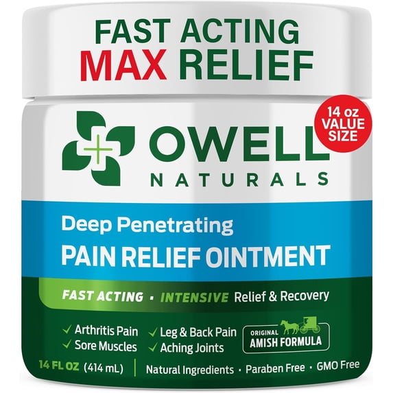 Owell Naturals Deep Penetrating Pain Relief Ointment, 14 Fl Oz ...