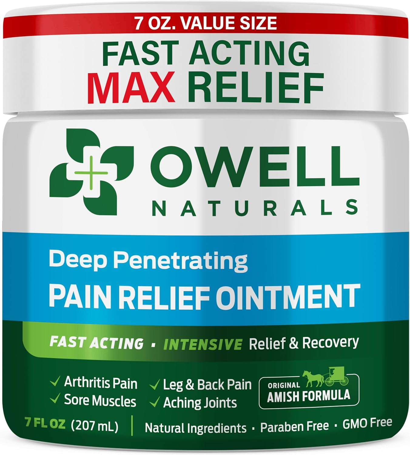 OWELL NATURALS Deep Penetrating Pain Relief Ointment, 7 Oz - Walmart.com