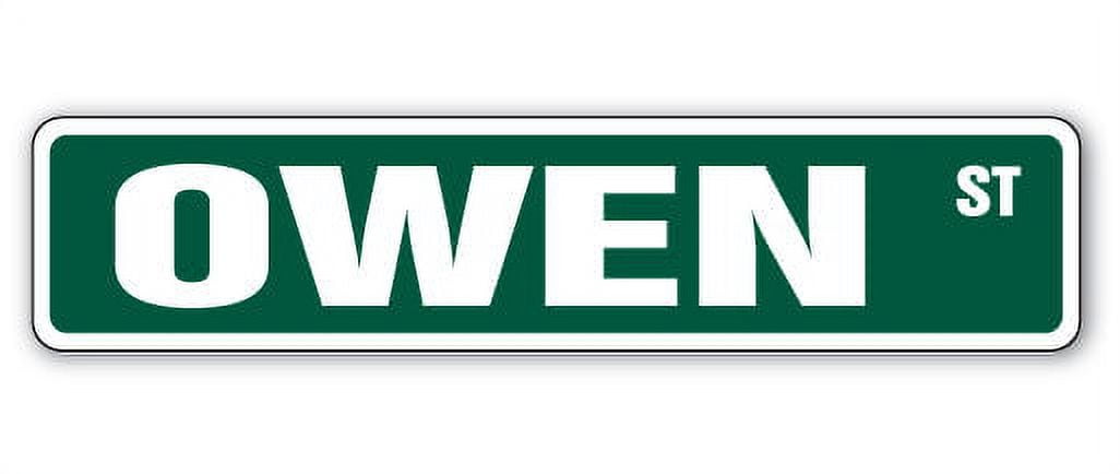 OWEN Street Sign Decal Childrens Name Room Decal | Indoor/Outdoor | 9 ...