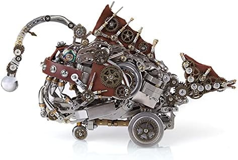 OWIKOL 3D Metal Puzzle, DIY Assembly Anglerfish Model Kit, Detachable ...