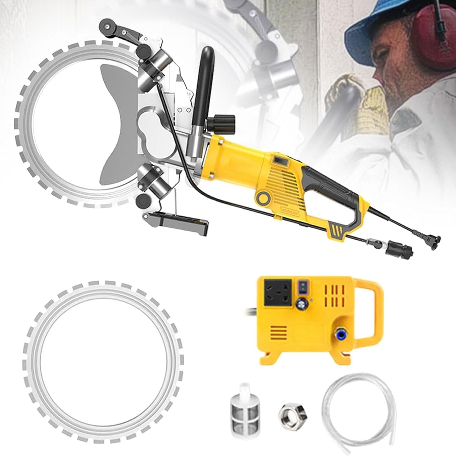 OWIKOL Electric Concrete Ring Saw,5000W/2200RPM Concrete Circular Saw ...