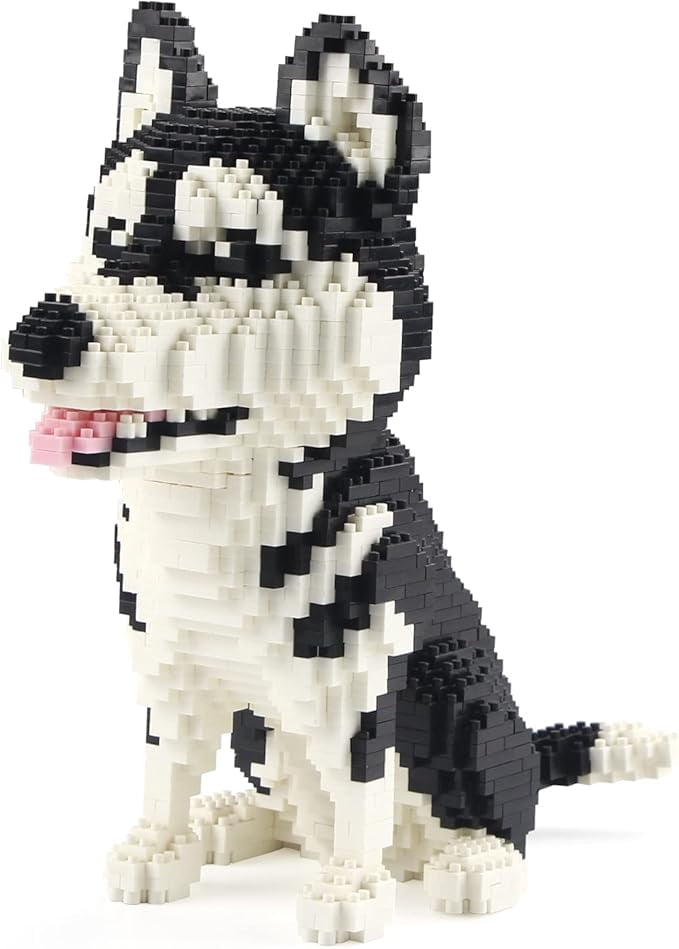 OWIKOL Husky Micro Building Block Dogs Mini Block Animal Dog Building ...