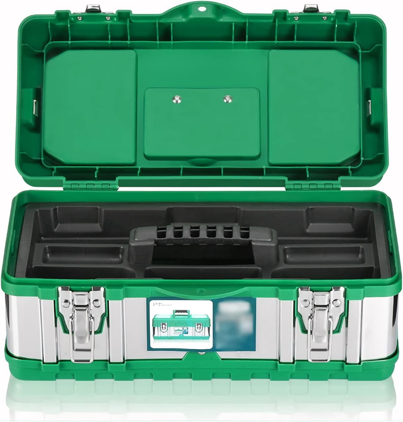 OWIKOL Toolbox Plastic Tool Box Small Hardware Case with Removable Tray ...