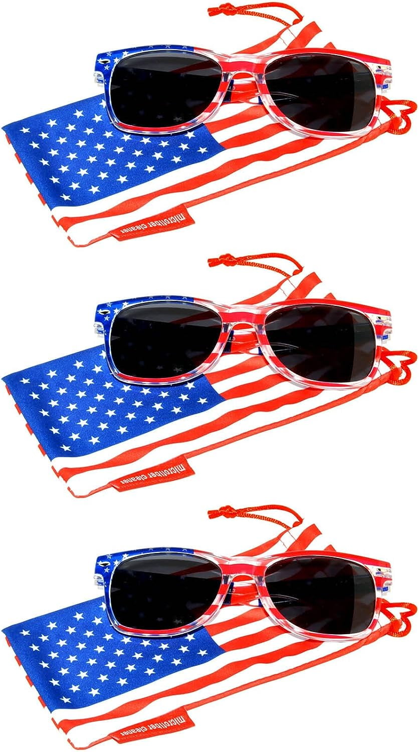 OWL American Flag Sunglasses for Men Women UV400 Protection 4th of July ...