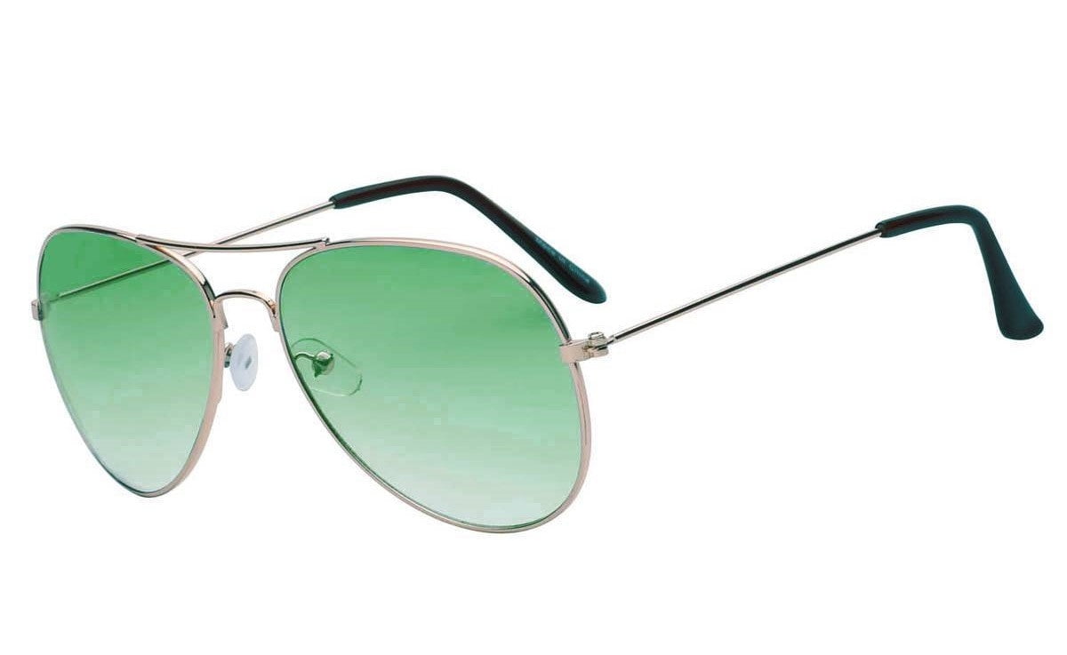 Owl Aviator Sunglasses Gold Metal Frame Gradiant Lens For Men And Women
