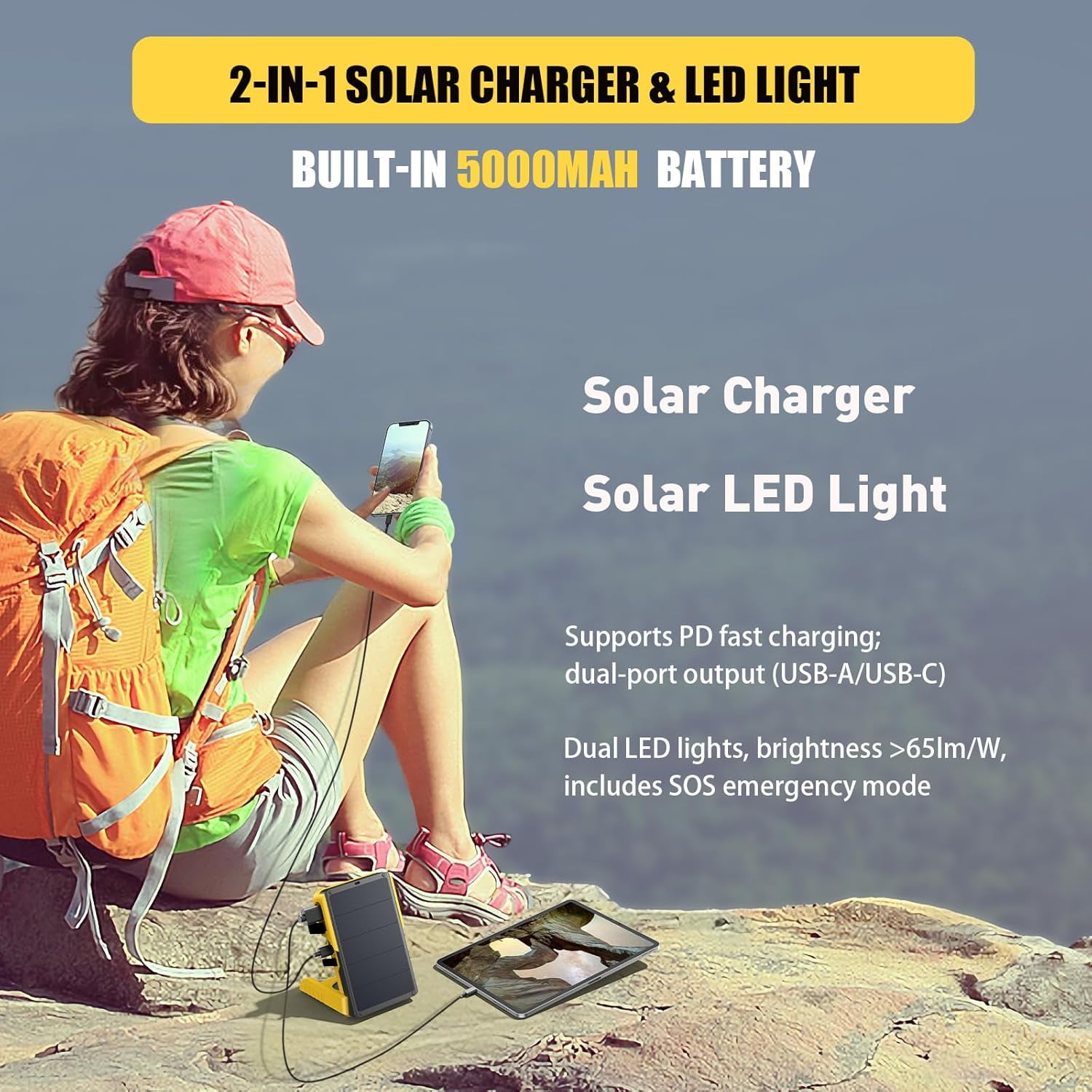 OWL-CSP Upgraded 2-in-1 Solar Emergency Lantern & Portable Solar ...