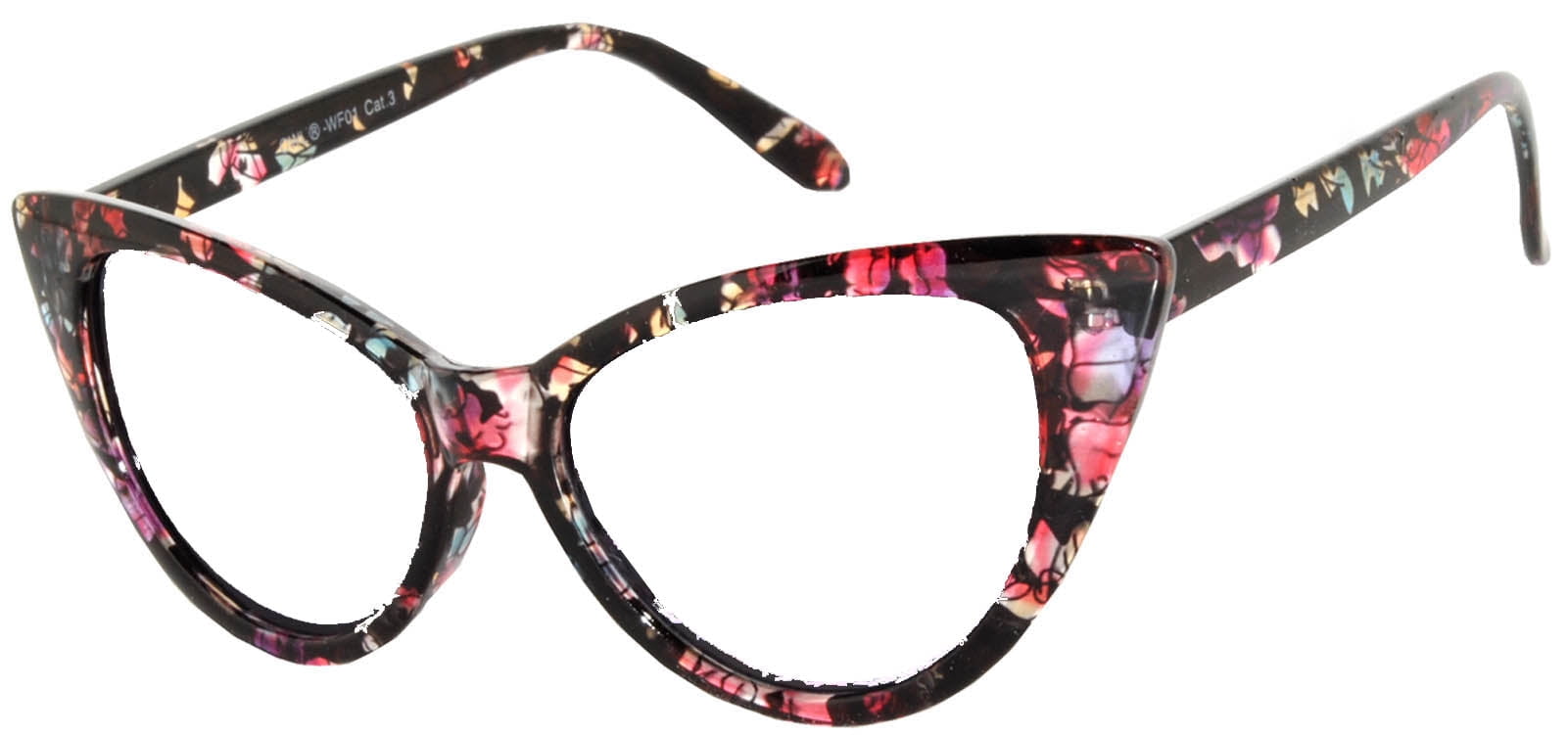 OWL Cat Eye Ladies Sunglasses Winged Frame Retro Vintage Glasses for ...