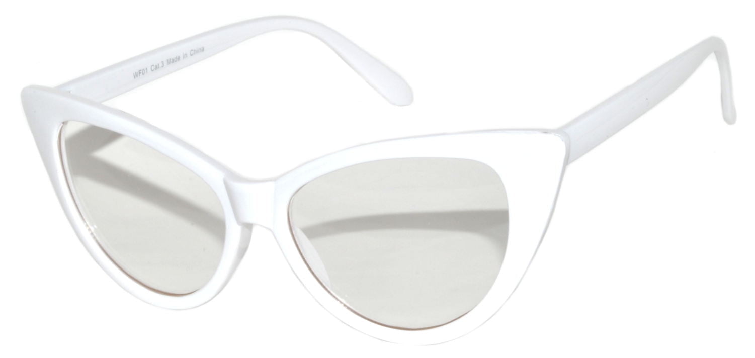 OWL Cat Eye Ladies Sunglasses Winged Frame Retro Vintage Glasses for ...