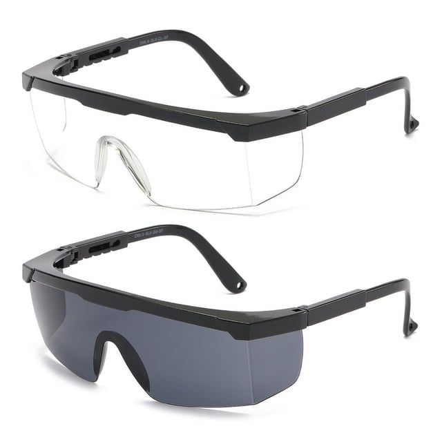 OWL Side Fit Safety Glasses for Men, Adjustable Temples Wide-Vision ...