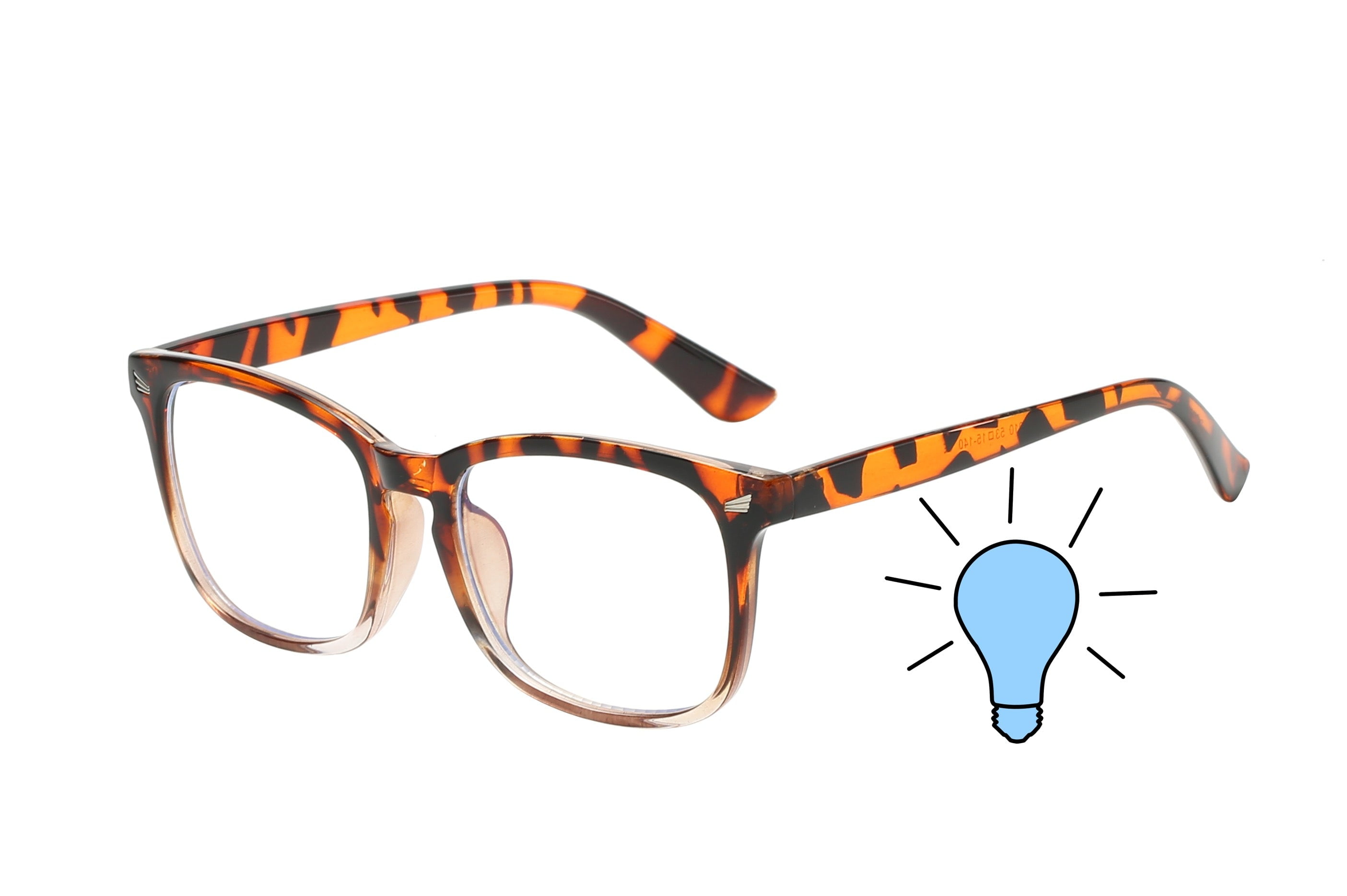 OWL Square Blue Light Glasses Computer Screen Time Specs for Men and ...