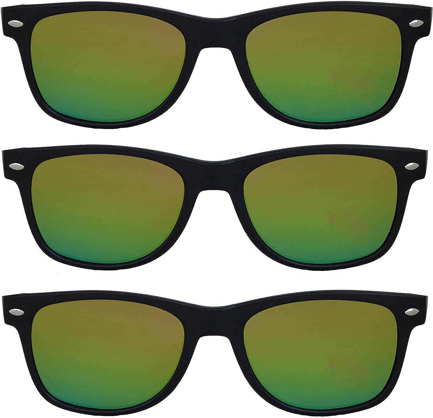 OWL Square Sunglasses Mens Womens UV400 Protection Retro Mirrored ...