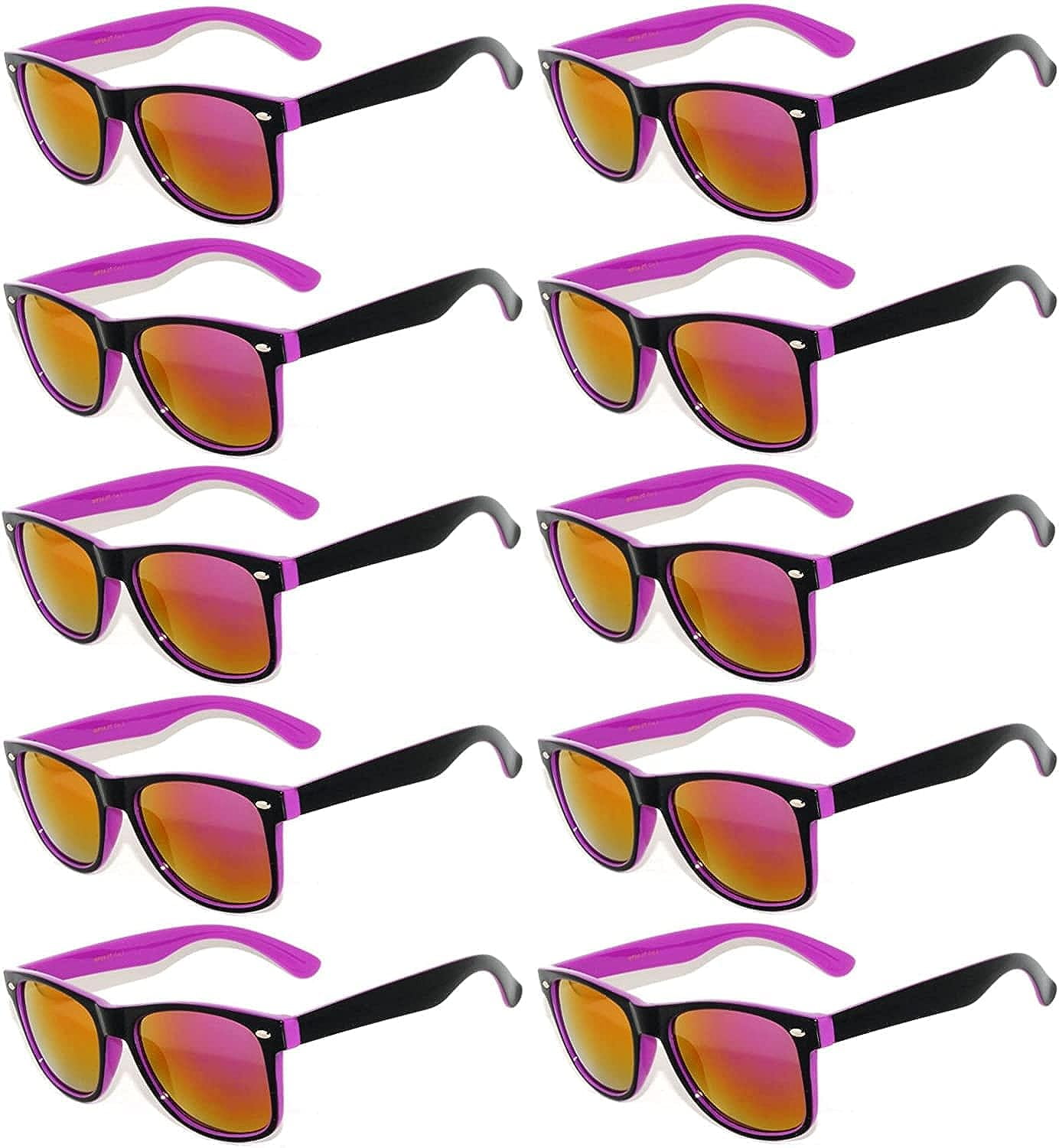OWL Two Tone Sunglasses for Men Women UV400 Protection Reflective ...