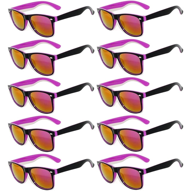 OWL Two Tone Sunglasses for Men Women UV400 Protection Reflective ...