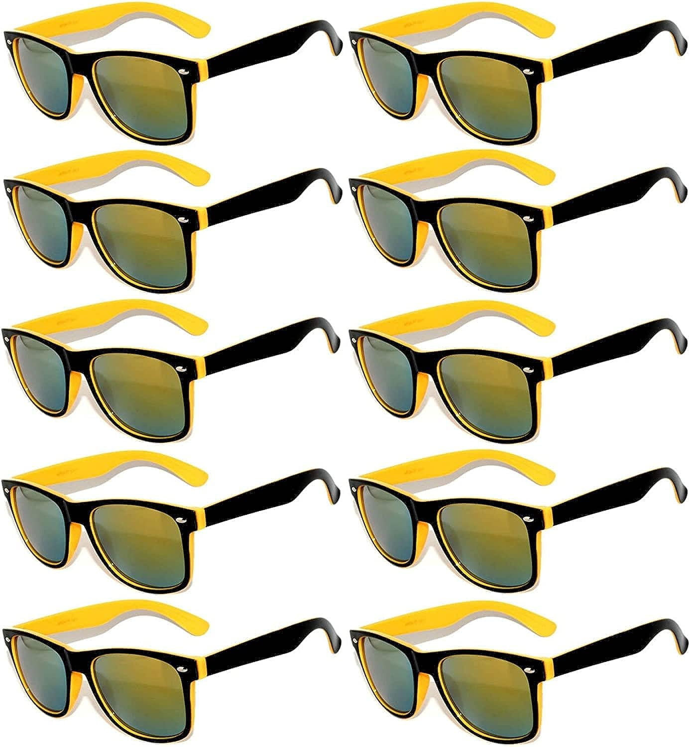 OWL Two Tone Sunglasses for Men Women UV400 Protection Reflective ...