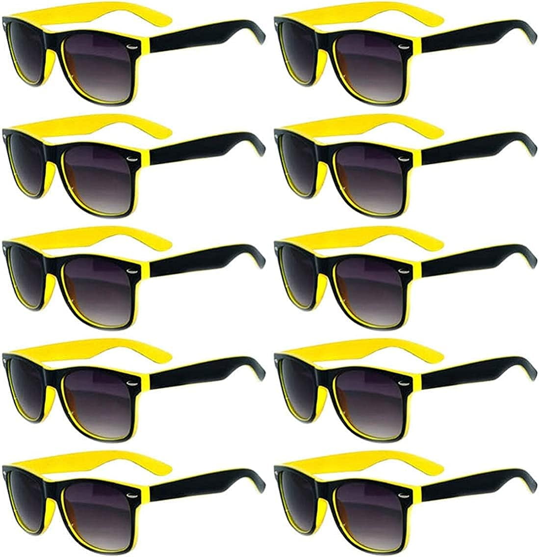 OWL Two Tone Sunglasses for Men Women UV400 Protection Smoke Lens Bulk ...