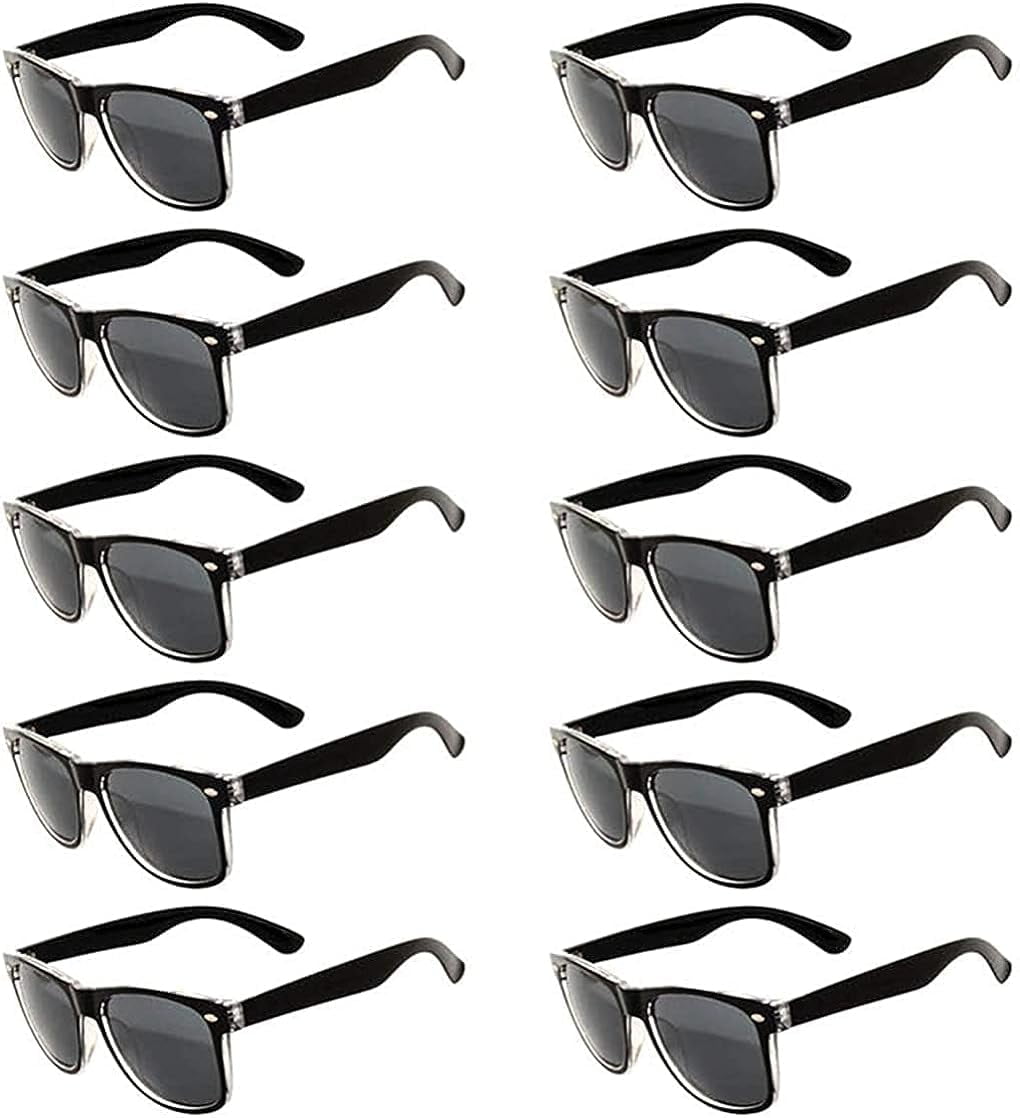 OWL, Two Tone Sunglasses, UV400 Smoke Lens, Bulk 10 Pack - Walmart.com