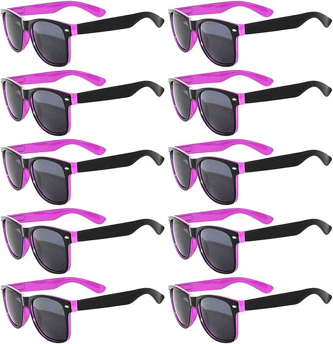 OWL Two Tone Sunglasses for Men Women UV400 Protection Smoke Lens Bulk ...