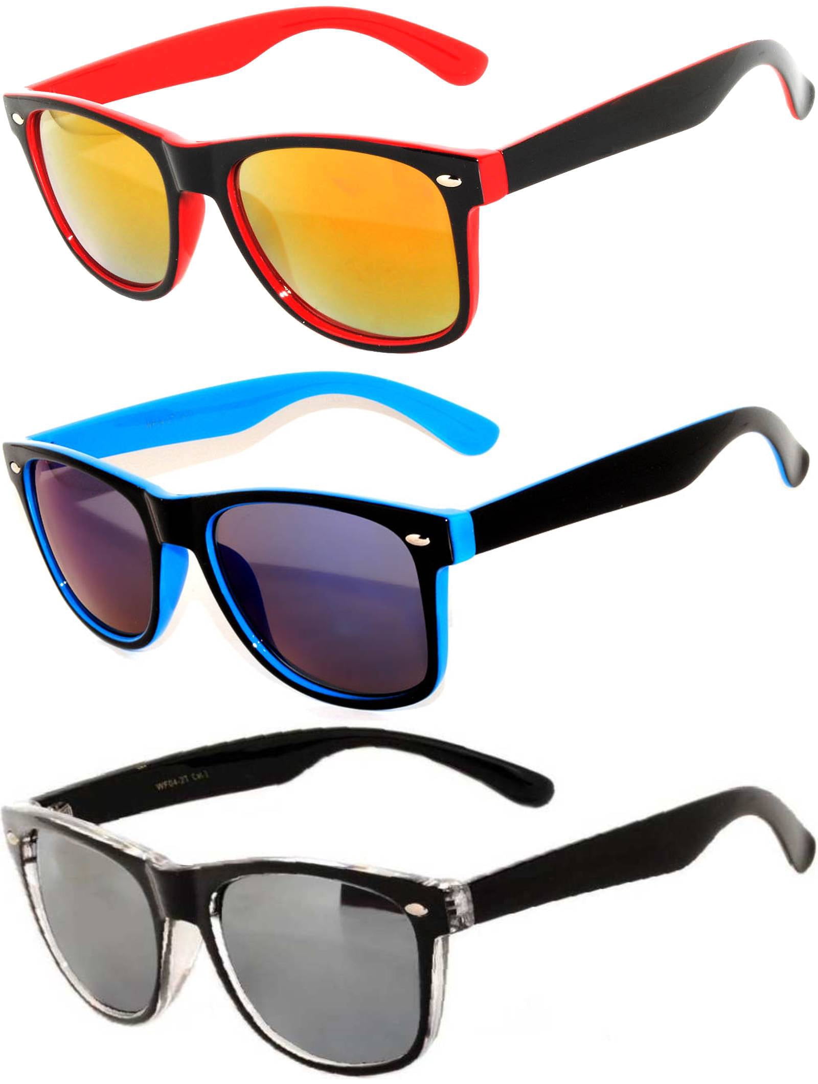 OWL Two Tone Sunglasses for Women Men UV400 Protection Reflective ...