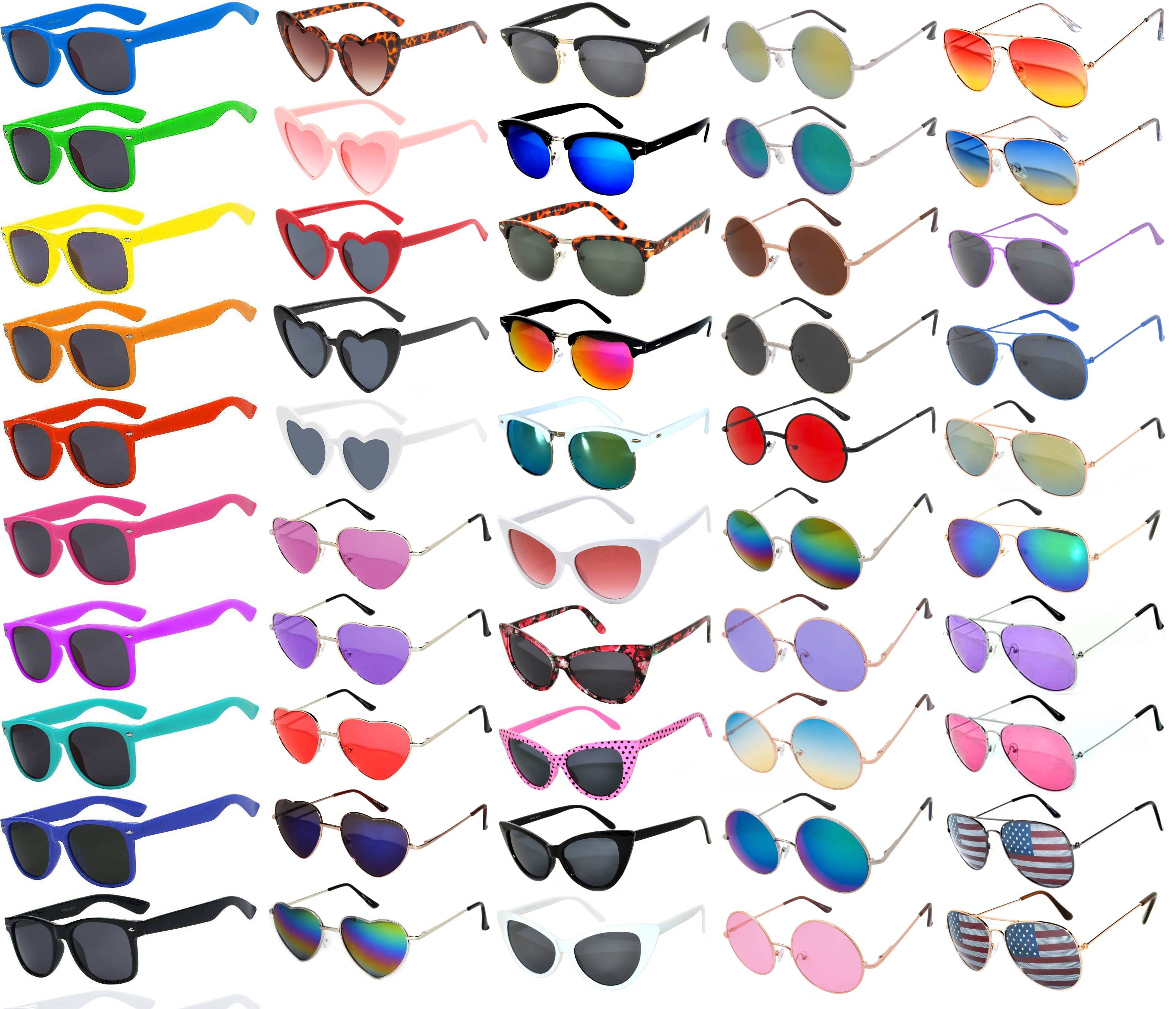 OWL Wholesale Lot of Sunglasses Assorted Styles and Colors 50 Pack ...