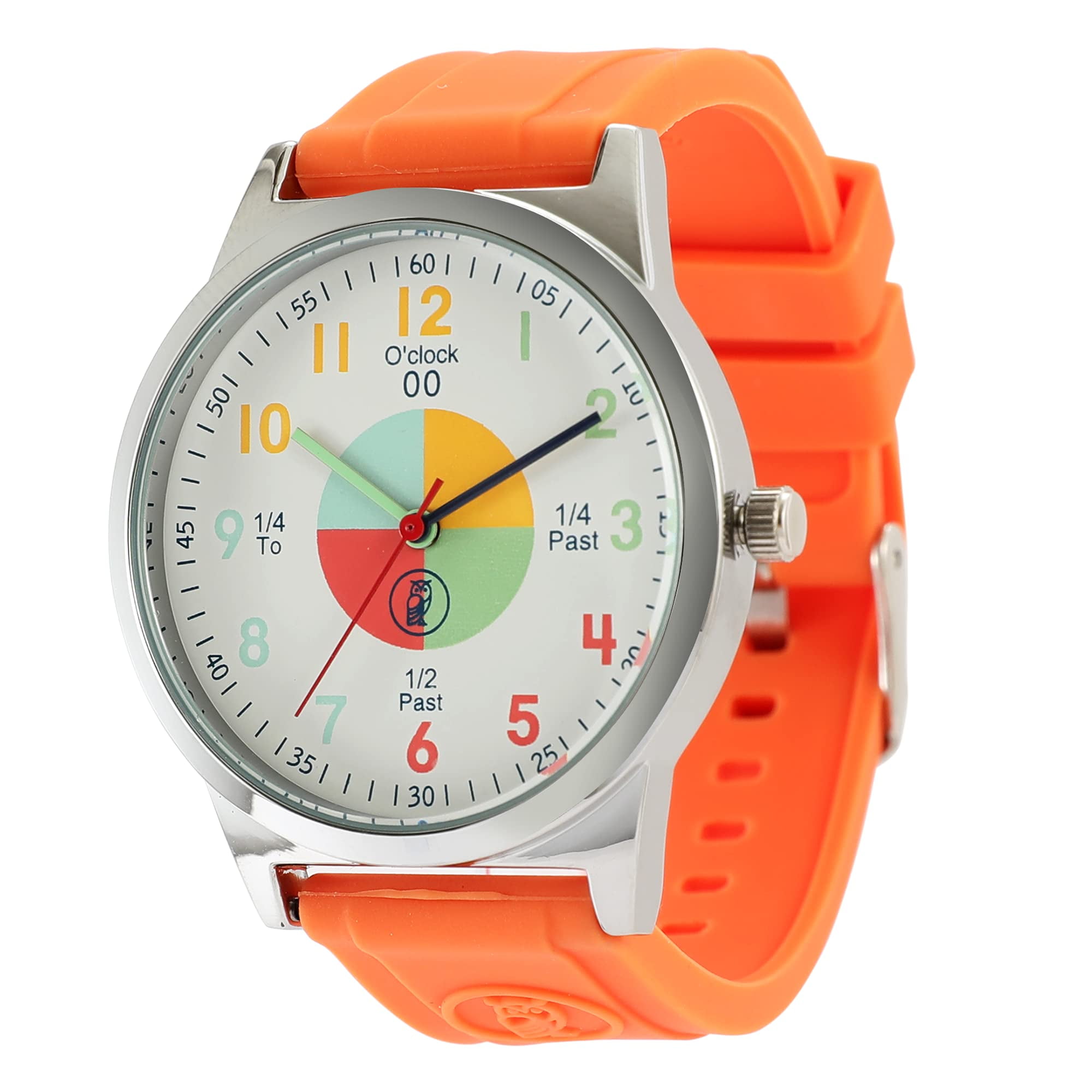 OWLCONIC Orange Kids Watch - Analog Time Teaching for Kids Learning ...