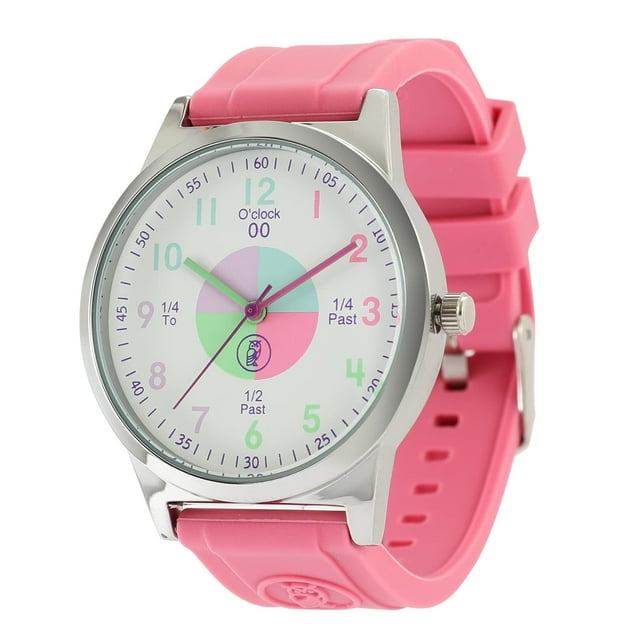 OWLCONIC Pink Kids Watch - Analog Time Teaching for Kids Learning Time ...