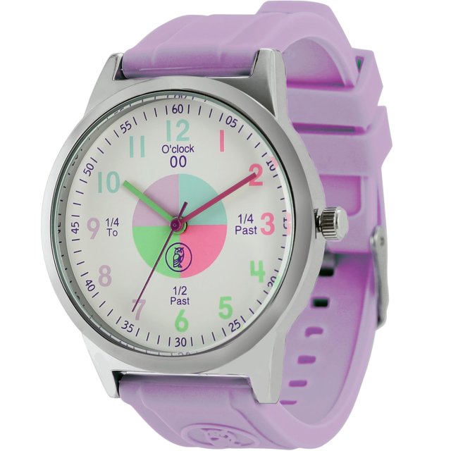 OWLCONIC Purple Kids Watch - Analog Time Teaching for Kids Learning ...