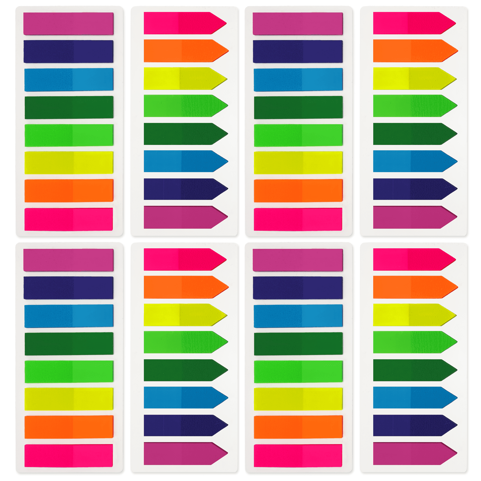 OWLKELA 1600 Pcs Page Markers Colored Sticky Index Tabs, Writable, 8C ...