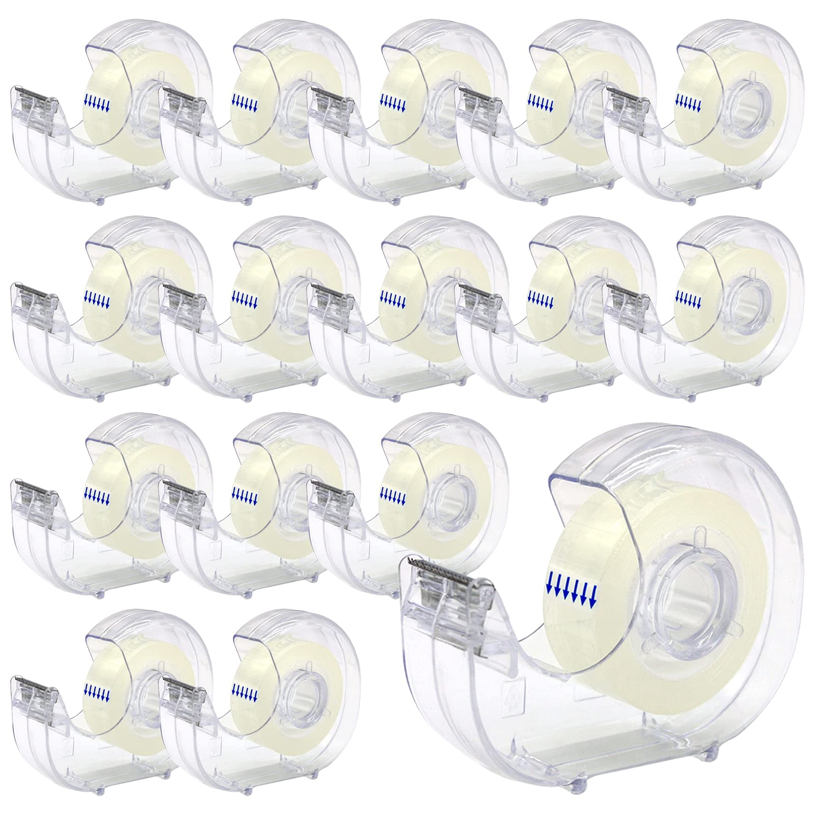 OWLKELA Clear Tapes and Refillable Dispensers 16 Pack, 0.7" x 28 yds ...