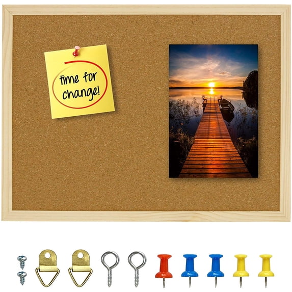 "OWLKELA Small Cork Board Bulletin Board for Office, Easy Hanging ...