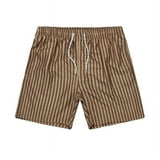 OWMEOT Mens Summer Swim Trunks Stripe/Print Beach Shorts Lightweight ...
