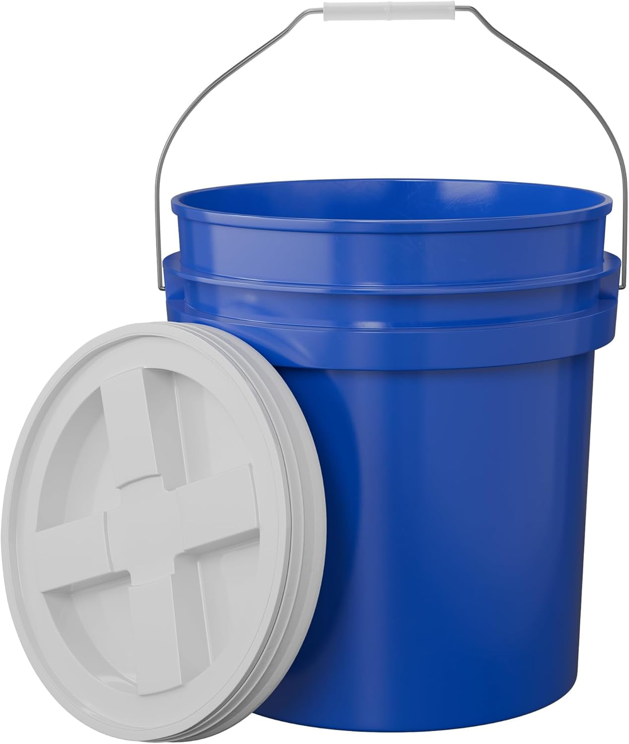 OWNEN 5-Gallon Bucket Pail with Gamma Seal Screw on Airtight Lid, Metal ...